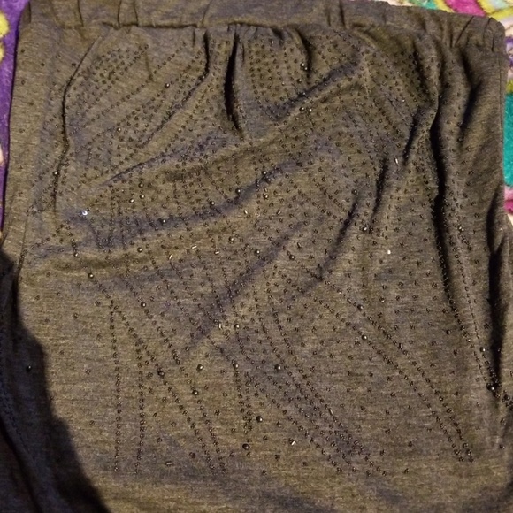 Tops | Gray Beaded Tube Top | Poshmark